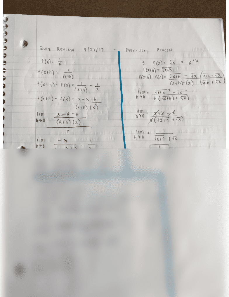 CAS MA 121 Lecture 6 Derivative Four Step Process OneClass