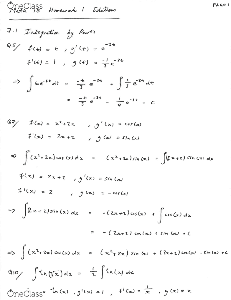 [MATH 1B] - Final Exam Guide - Everything you need to know! (204 pages ...