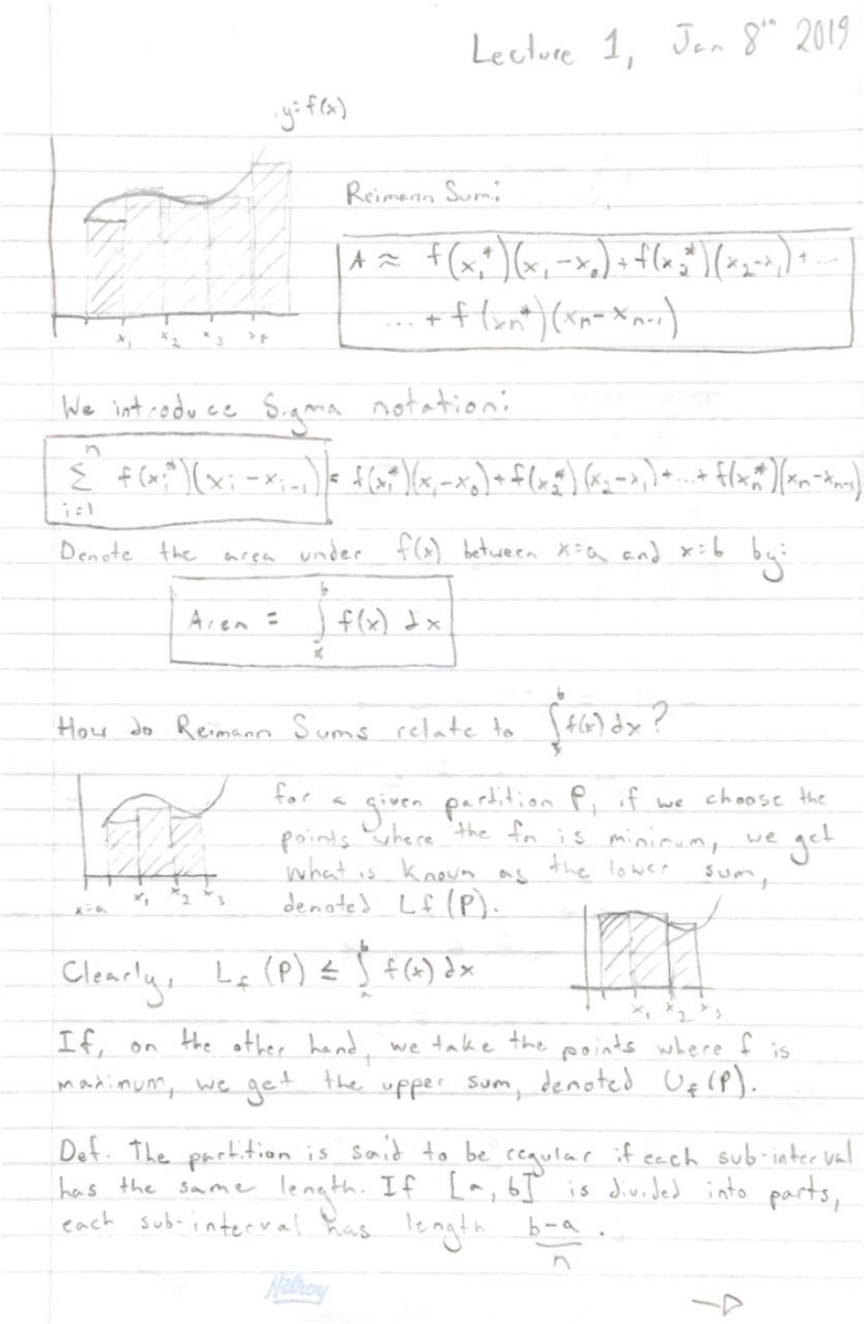 MATH 141 Lecture 1: Scanned Documents Math 141 - OneClass