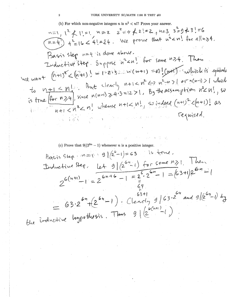 MATH 1190 Midterm: Math 1190 - test 3 - OneClass