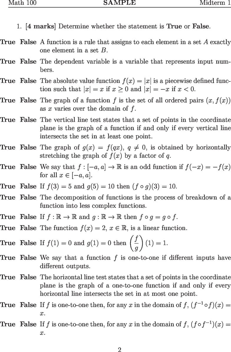 MATH 100 Final: SFU - MATH100_Final Exam 2017 Spring Solution - OneClass