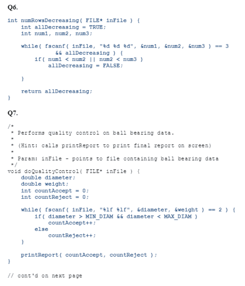 APSC 160 Midterm: APSC160 Final Exam Sample Solutions - OneClass