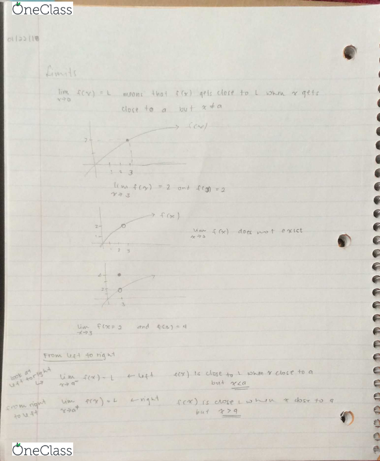 MATH 150A Study Guide - Comprehensive Final Exam Guide - - OneClass