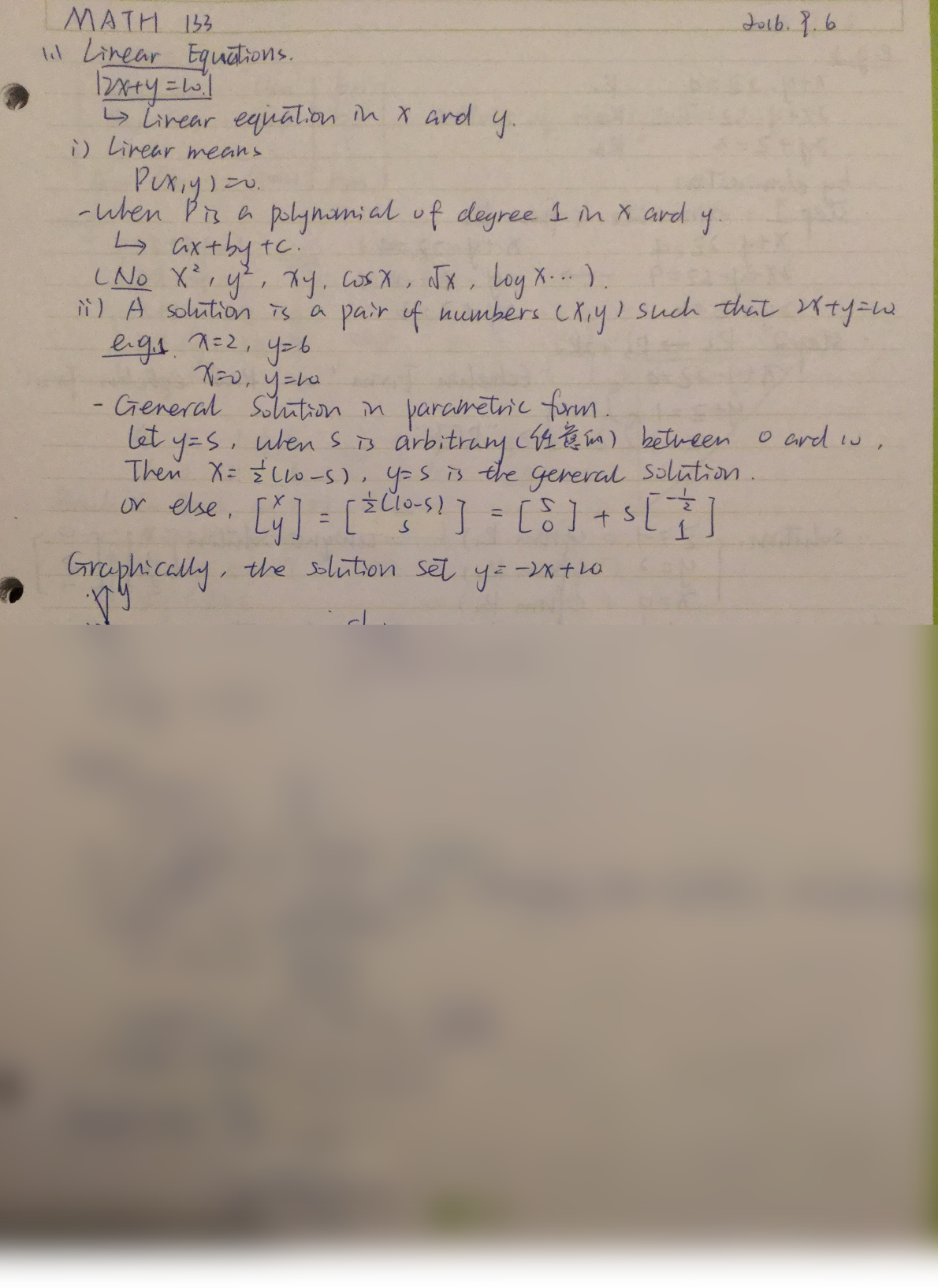 Math 133 Lecture 1 Math 133 Oneclass