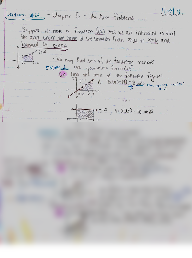 MATH 2B Lecture 2: 44399-Math 2B Lecture 2 Notes-Area Under the Curve ...