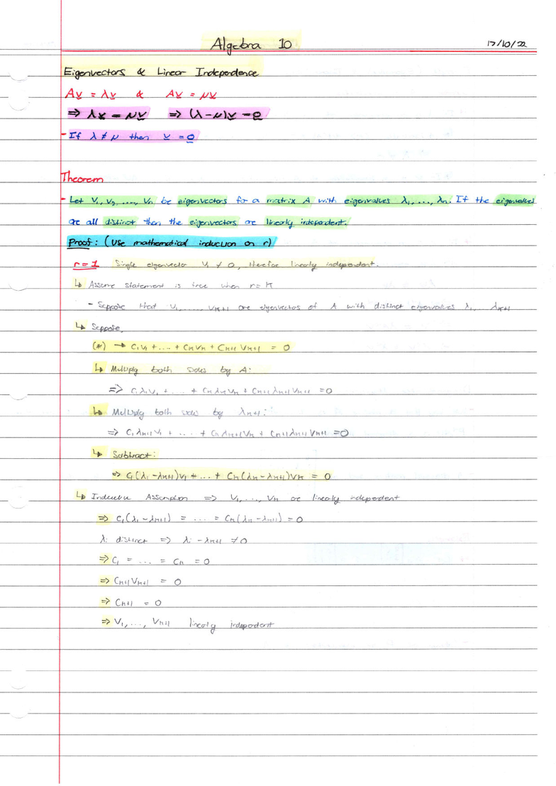 MATHS 1012 Lecture 10: Maths IB Algebra- Topic 10 - OneClass