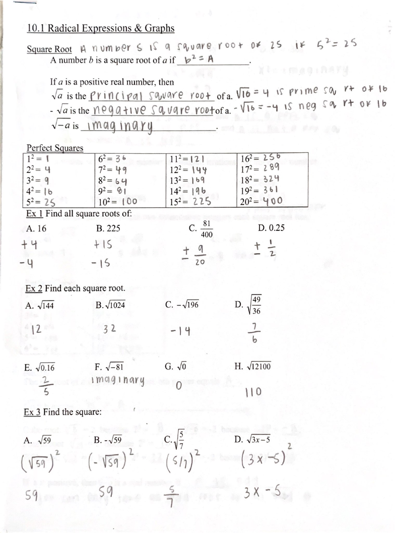 MATH 096 Study Guide - Winter 2019, Final - Cube Root, Nth Root