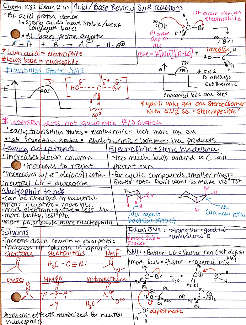 CHEM 232 Midterm: Exam 2 Study Guide - OneClass