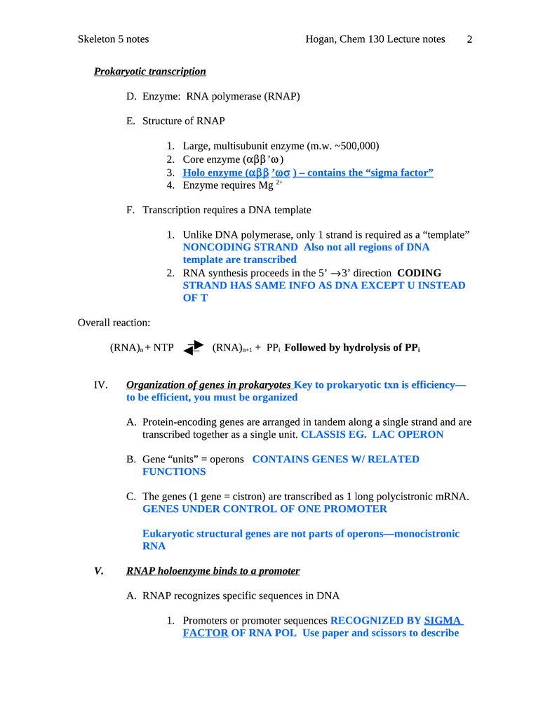 PRINT - transcription notes from 11-30 (review notes) - OneClass