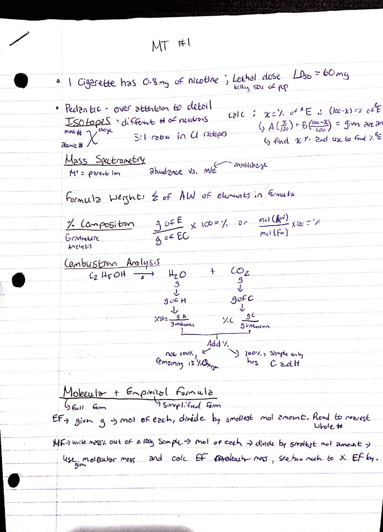 Chem Final Chemistry 121 With Doughty At Southeastern