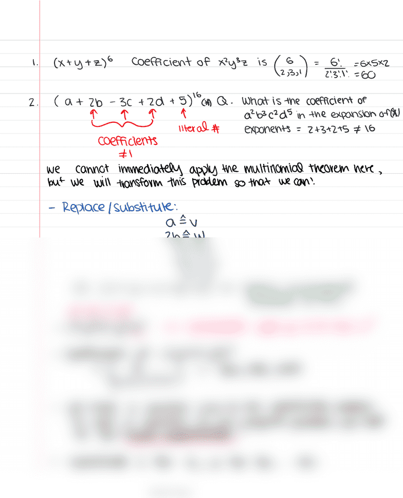 Macm 101 Lecture 11 1 3 6 Multinomial Theorem Examples 2 Oneclass