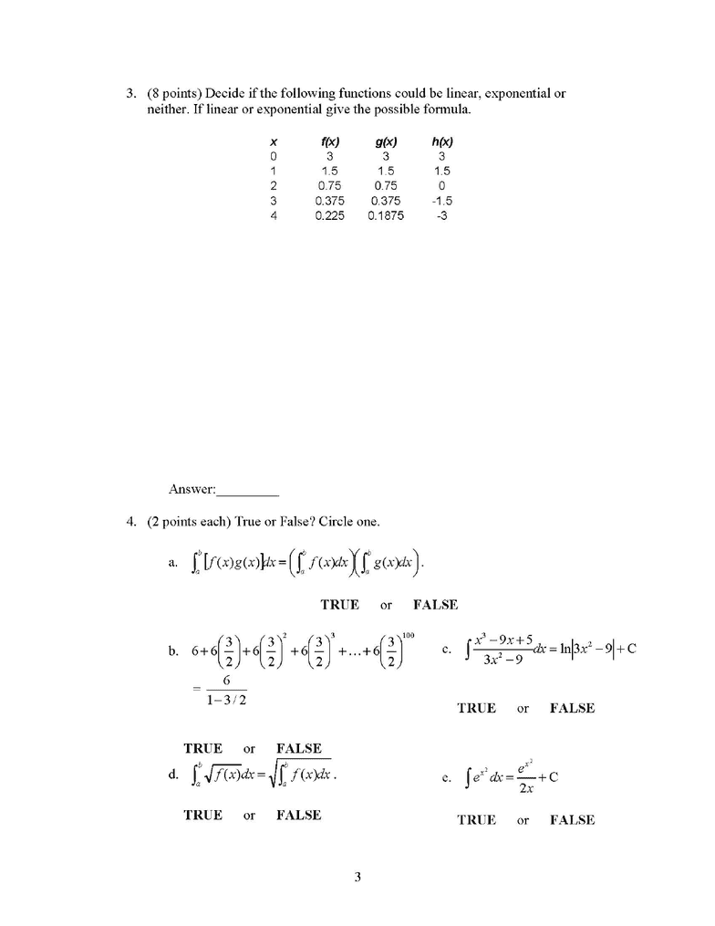 MATH 1031 Final: MATH 1031 Final Exam - OneClass