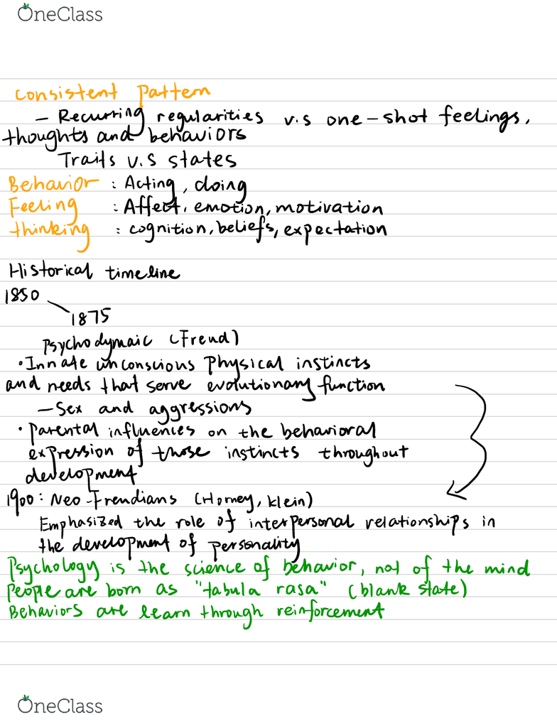 PSYCH 150 Study Guide - Comprehensive Final Exam Guide - Neuroticism ...