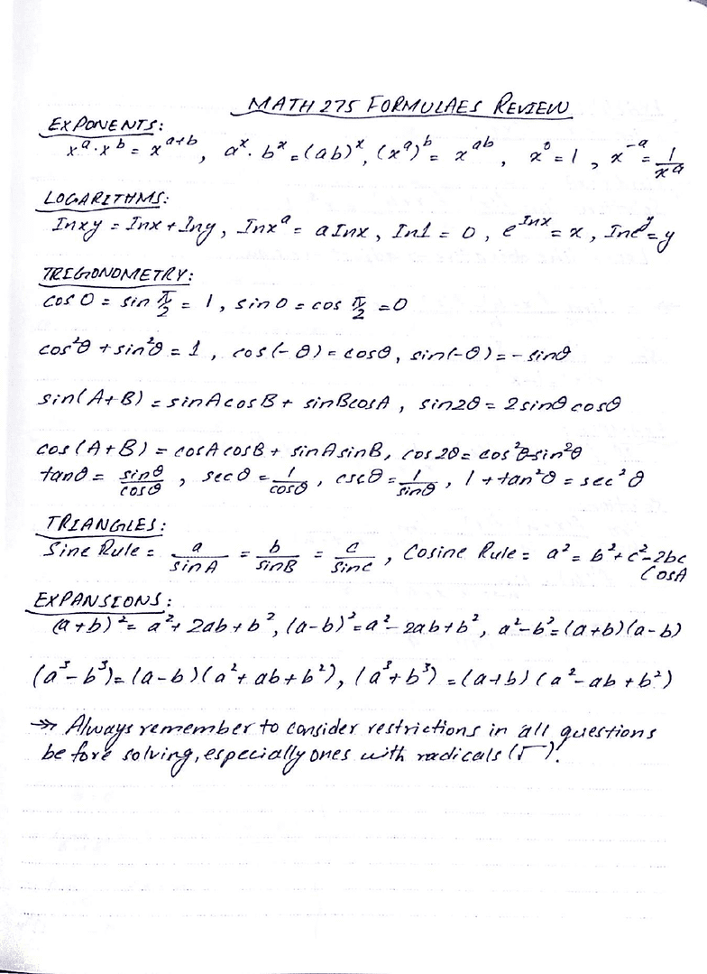 MATH 275 Lecture 1: - OneClass